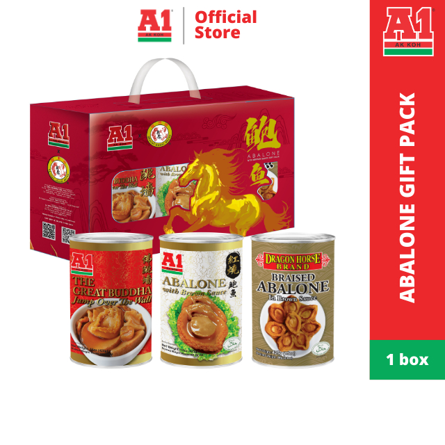 A1 x Dragon Horse Abalone Gift Set (Abalone with Brown Sauce x2, The ...