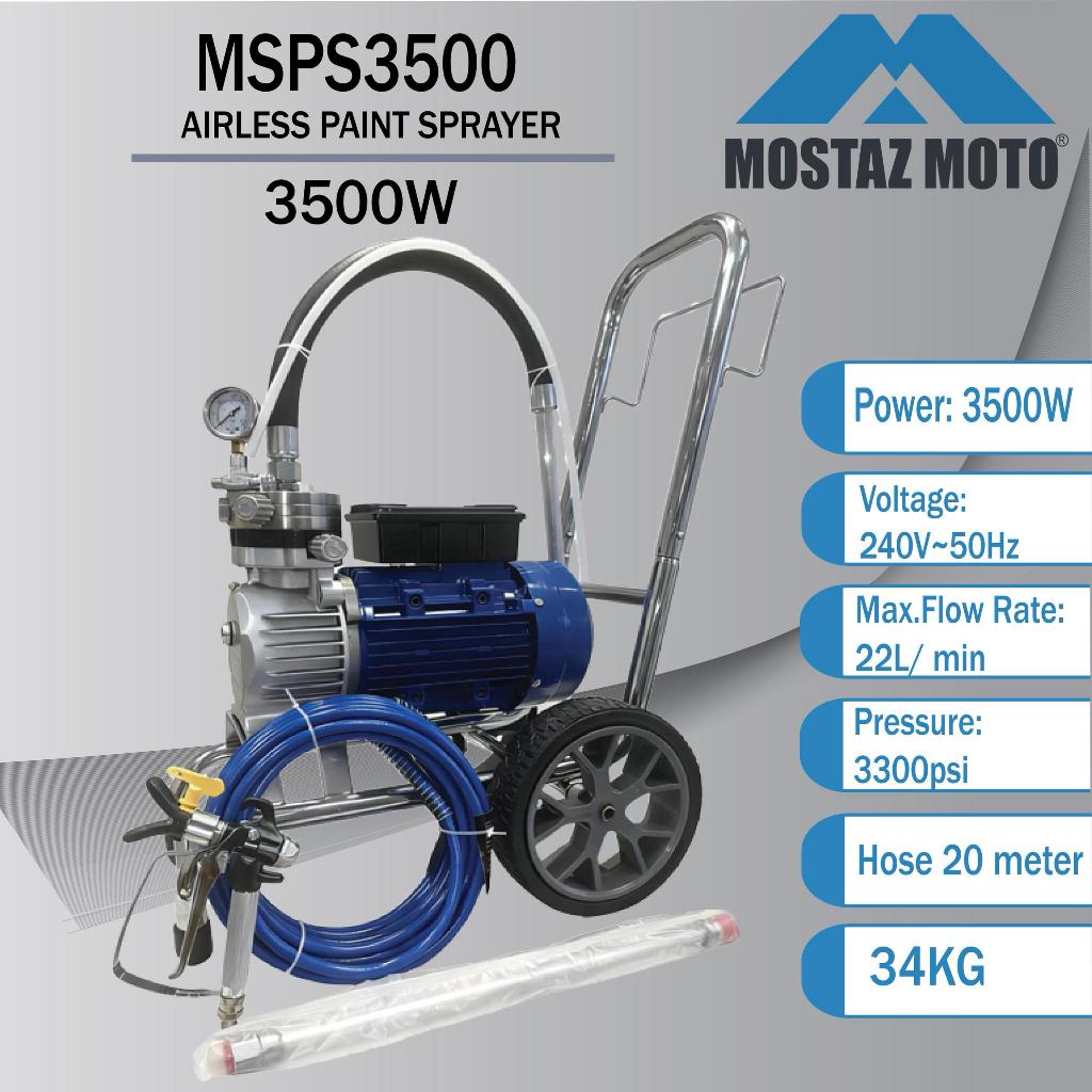 MOSTAZ MOTO MSPS3500 AIRLESS PAINT SPRAYER / CAT MESIN ELECTRIC 016-661 ...