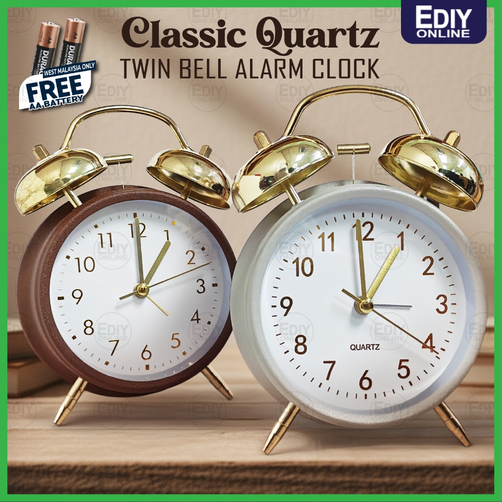 Classic Retro Quartz Alarm Clock Loud Sound Analogue Backlight Desk ...