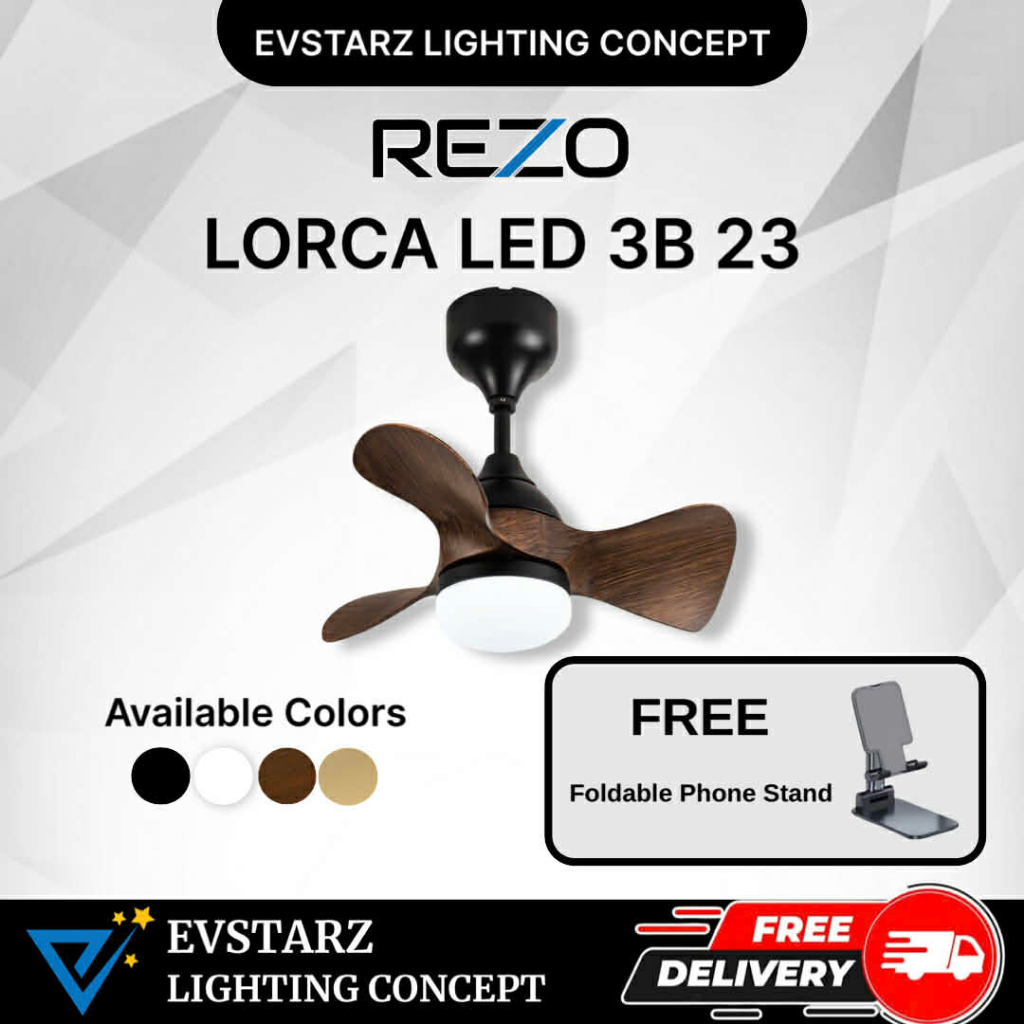 REZO VENUS / LORCA / MICA LED 3B 20/23/30 inches DC Motor Ceiling Fan ...