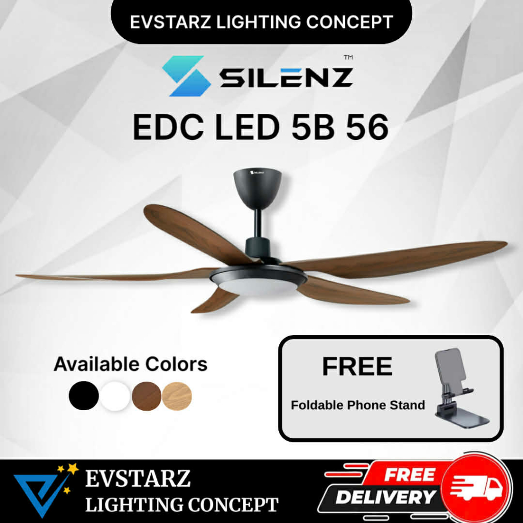 SILENZ EDC LED 56/42 inches DC Motor Ceiling Fan with Remote Control ...