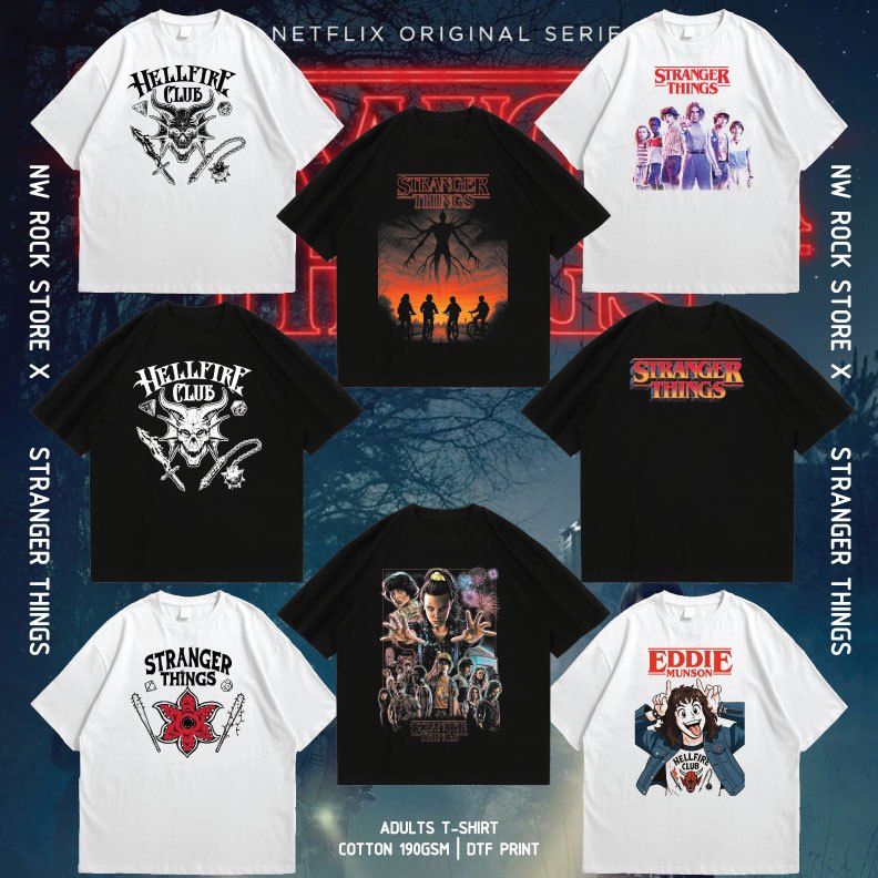Baju Movie Stranger Things Dewasa ,Premium Quality ADULTS Movie T-Shirt ...
