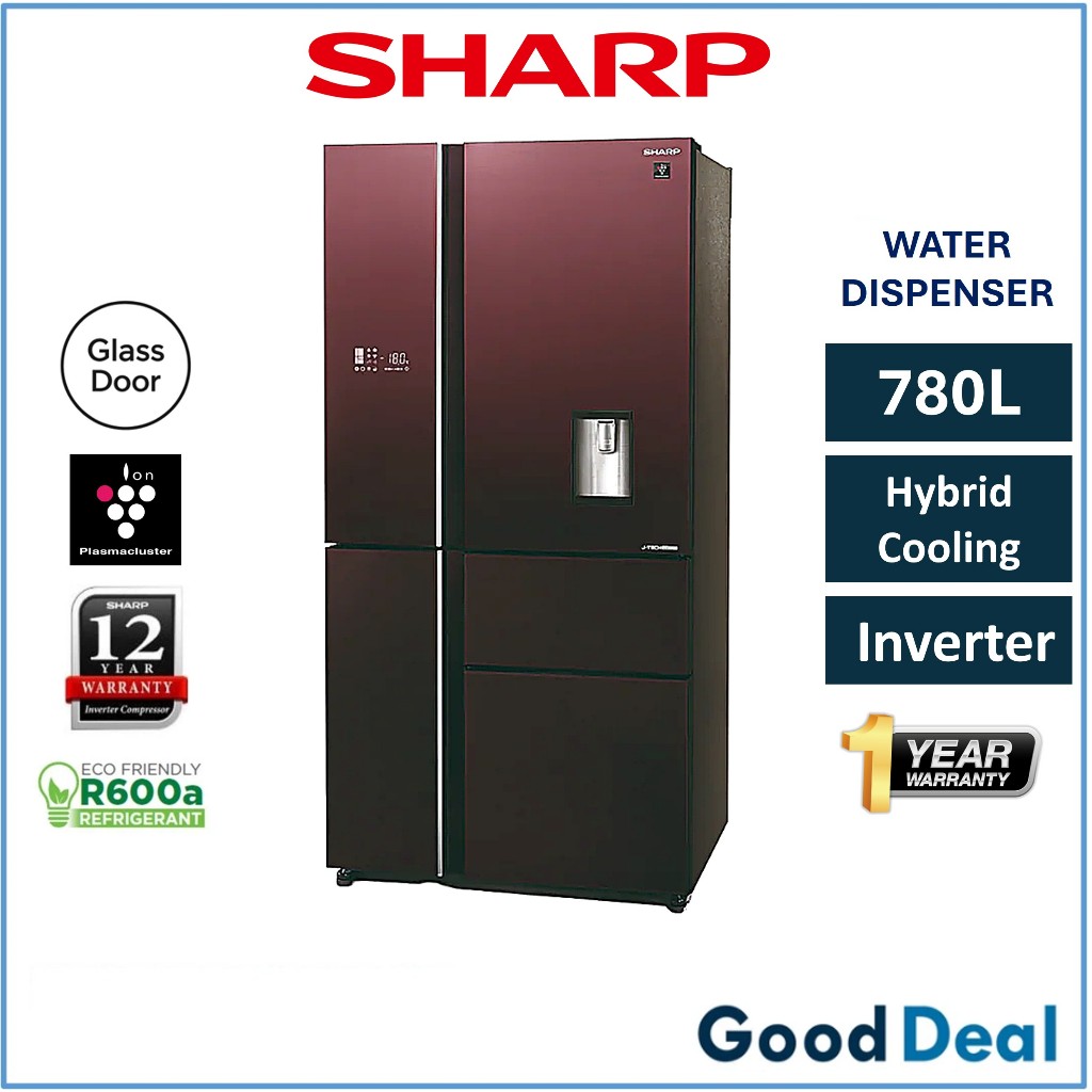 Sharp SJF889WGM 780L Water Dispenser Auto Ice Maker / SJF1022VMDS 750L ...