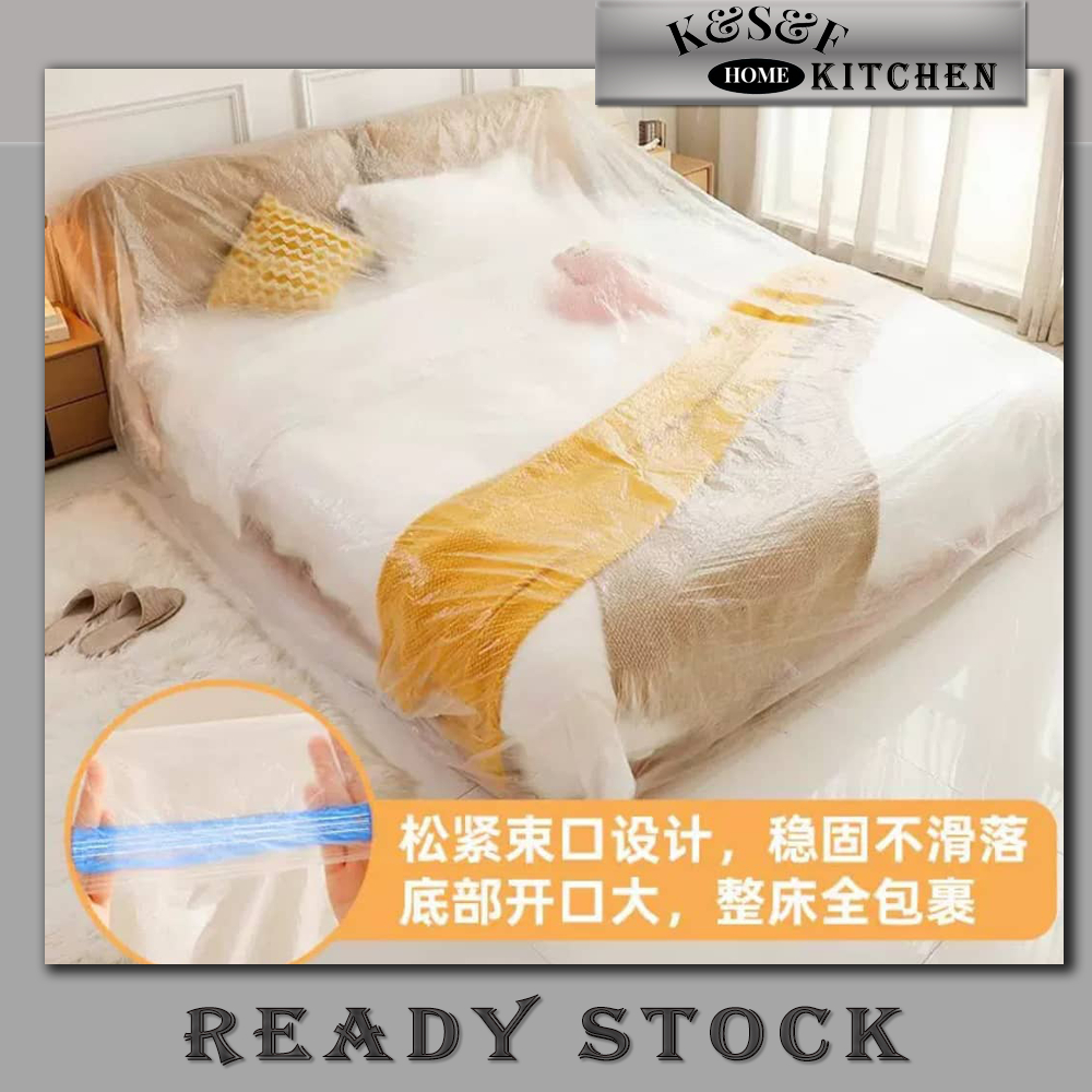 Disposable Furniture Dust Cover Elastic Drawstring Sofa Bed Protection ...