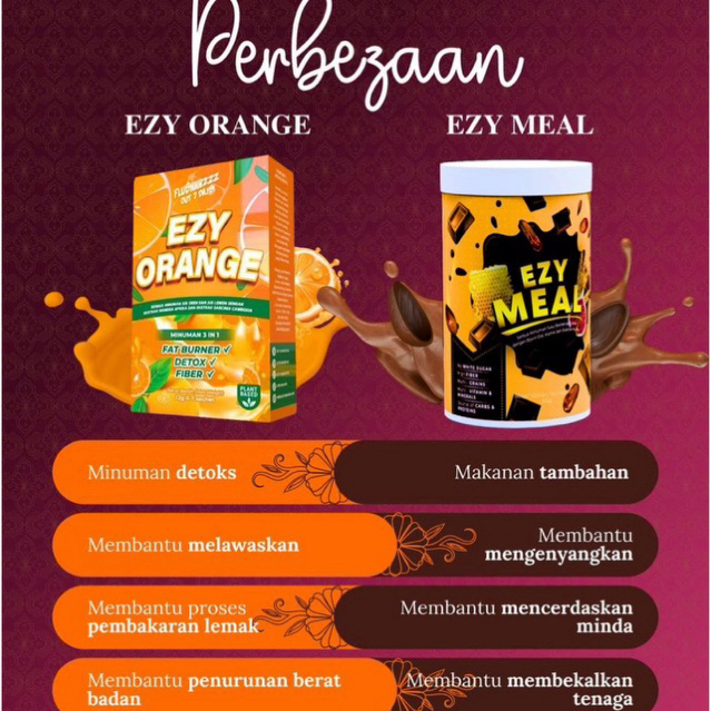 COMBO TRIAL EZY ORANGE 1 EZY MEAL 1 | Shopee Malaysia