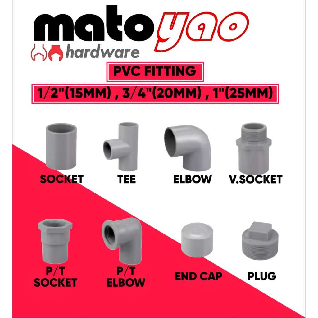 Malaysia Standard Pvc Pipe Fitting 15mm,20mm,25mm Socket/Tee/Elbow ...