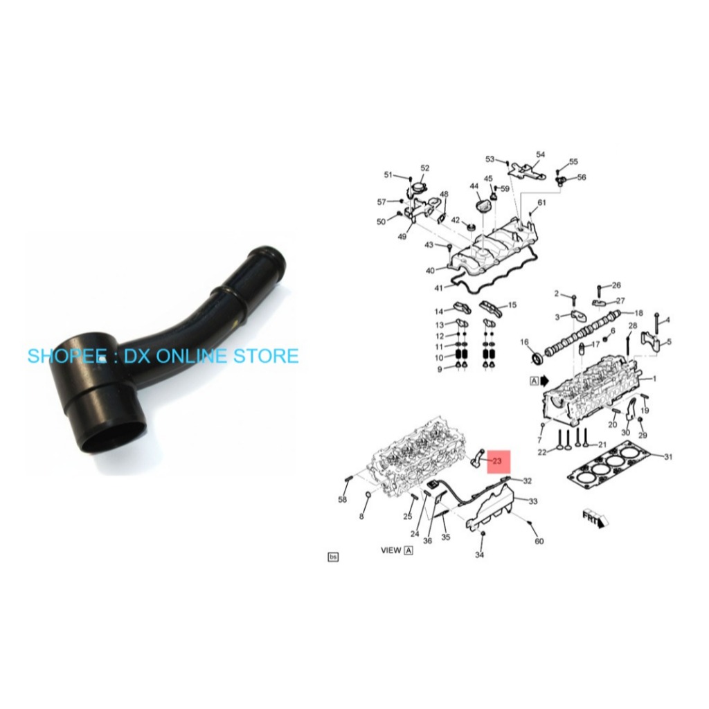 NIPPLE PIPE - CYLINDER HEAD = CHEVROLET CAPTIVA - 2.0 (C100) #96440162 ...