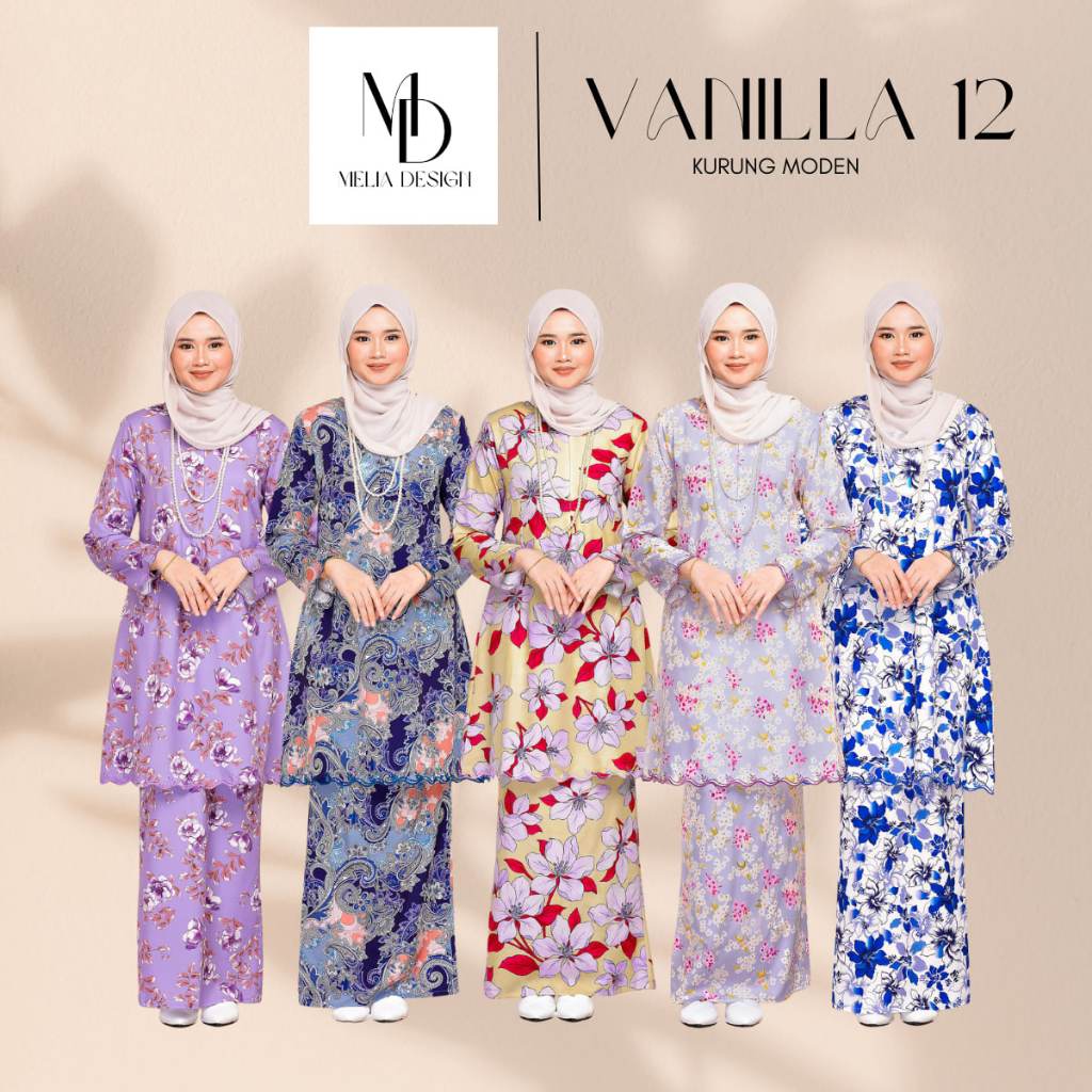 MODEN VANILLA 12 BY MELIA DESIGN SULAM BIKU JACQUARD SILK PREMIUM MURAH ...
