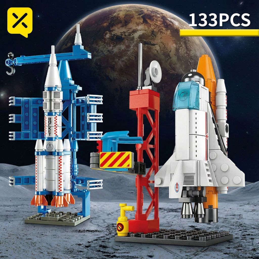 100+Pcs Space Shuttle Rocket Building Blocks Assembled Puzzle ...