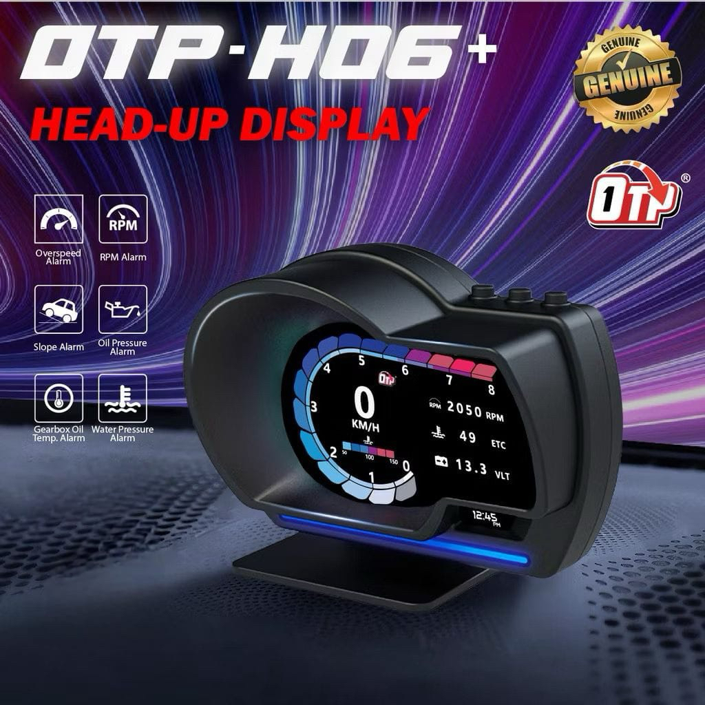 OTP-H06 Car OBD OBD2 Meter Speedometer Gauge P6 GPS HUD Water Temp Tur ...