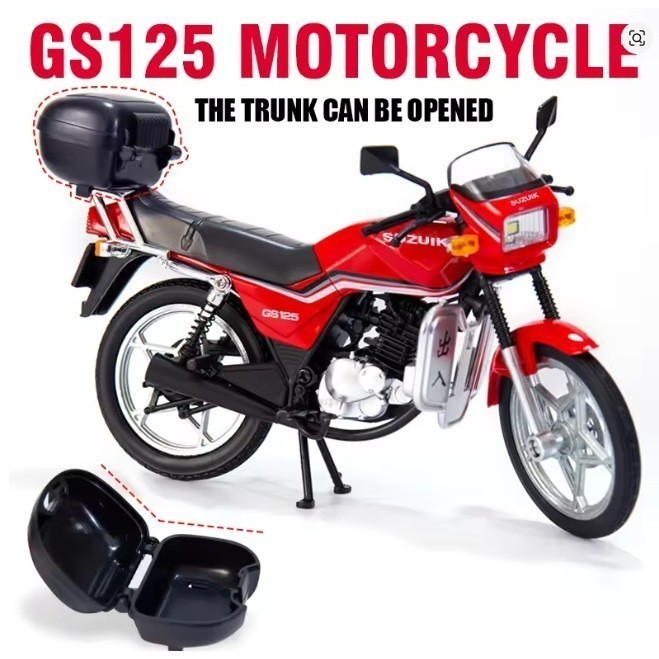 Scale 1:12 SUZUKI GS125 King Classic Motorcycle Alloy Diecast Model ...