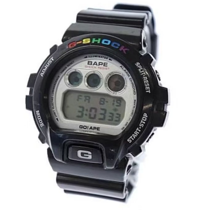(Mega Sales) 100 % Ori Japan made Dw6900 Rainbow Black A bathing bape ...