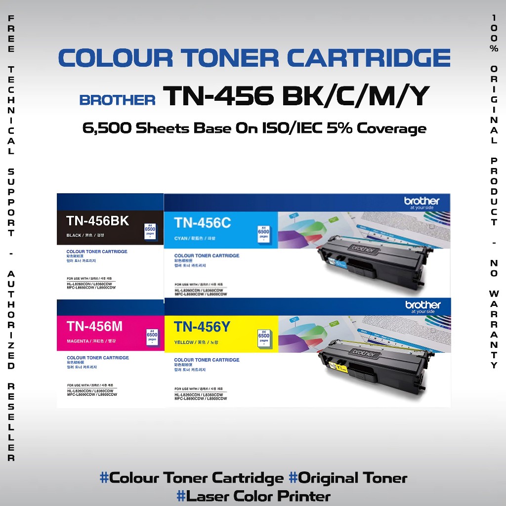 Brother TN-456 Color High Yield Toner Genuine For HL-L8260CDN HL ...