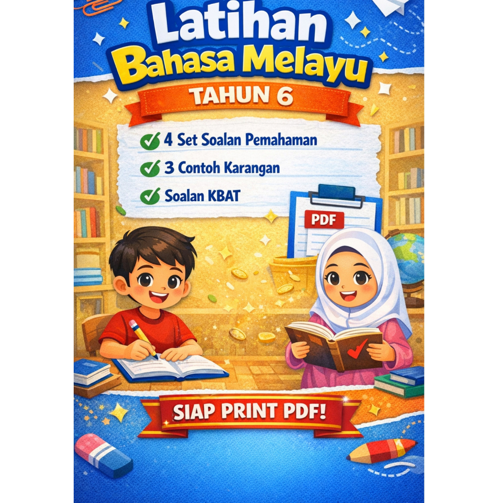 SIAP PRINT | Latihan Pemahaman Bahasa Melayu Tahun 6 + Skema Jawapan ...
