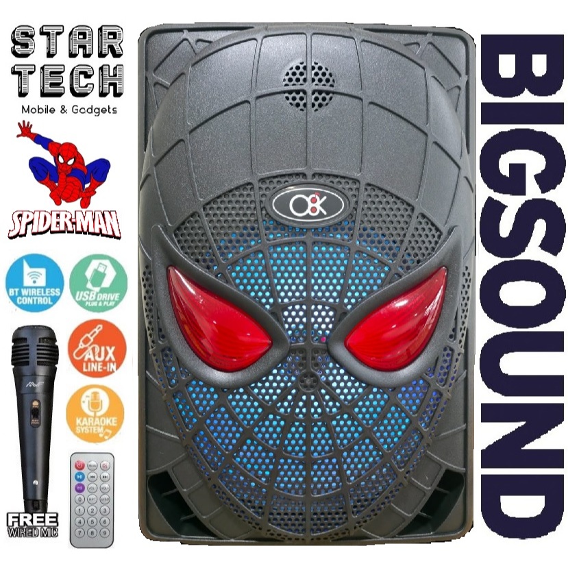 BT818 SPIDERMAN BOOMBOX BIGSOUND Portable Bluetooth Speaker Support ...