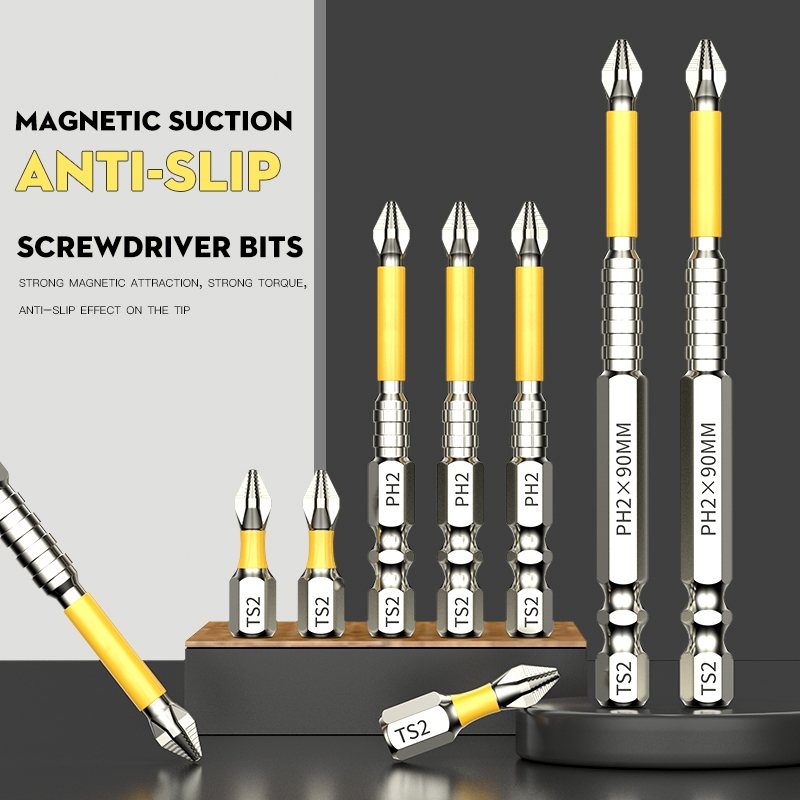 Anti-slip phillips bit magnetic electrician ph2 long screwdriver bit ...