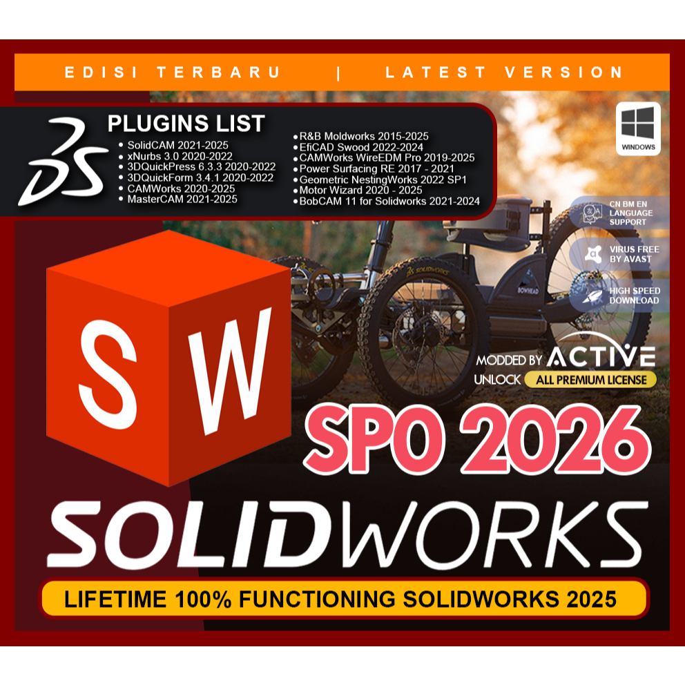 SolidWorks Premium 2026 SP0 💻 Windows | Full Version | Lifetime License ...