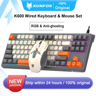 XUNFOX K60 RGB Wired Gaming Keyboard Mouse Set | Anti-Ghosting Keys ...