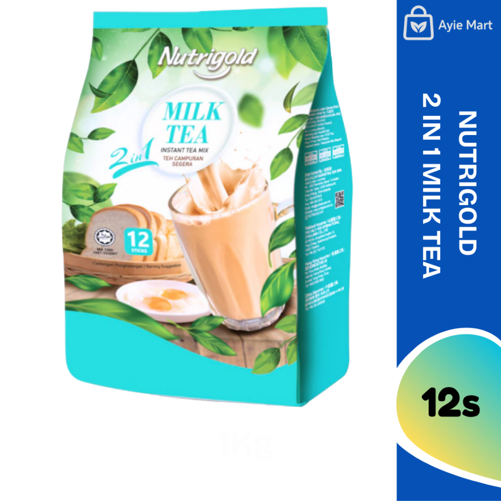 NUTRIGOLD 2 in 1 Milk Tea | Teh Susu Segera 12s x 25g | Shopee Malaysia