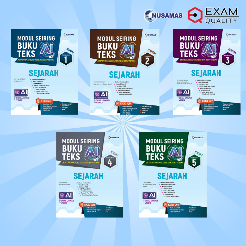 [NUSAMAS] MODUL SEIRING BUKU TEKS AI SEJARAH TINGKATAN 1-5 | Shopee ...