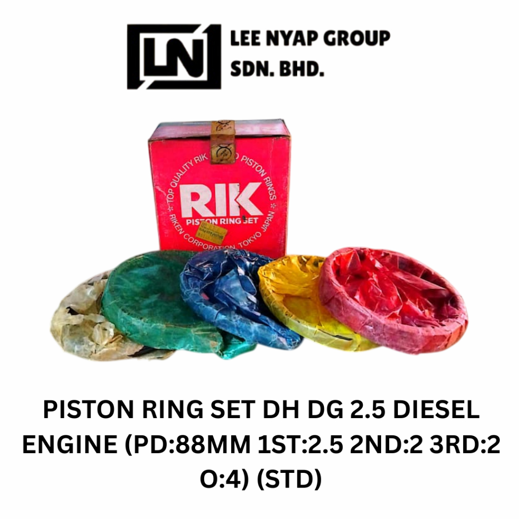 PISTON RING SET DH DG 2.5 DIESEL ENGINE (PISTON DIAMETER 88MM – 1ST ...