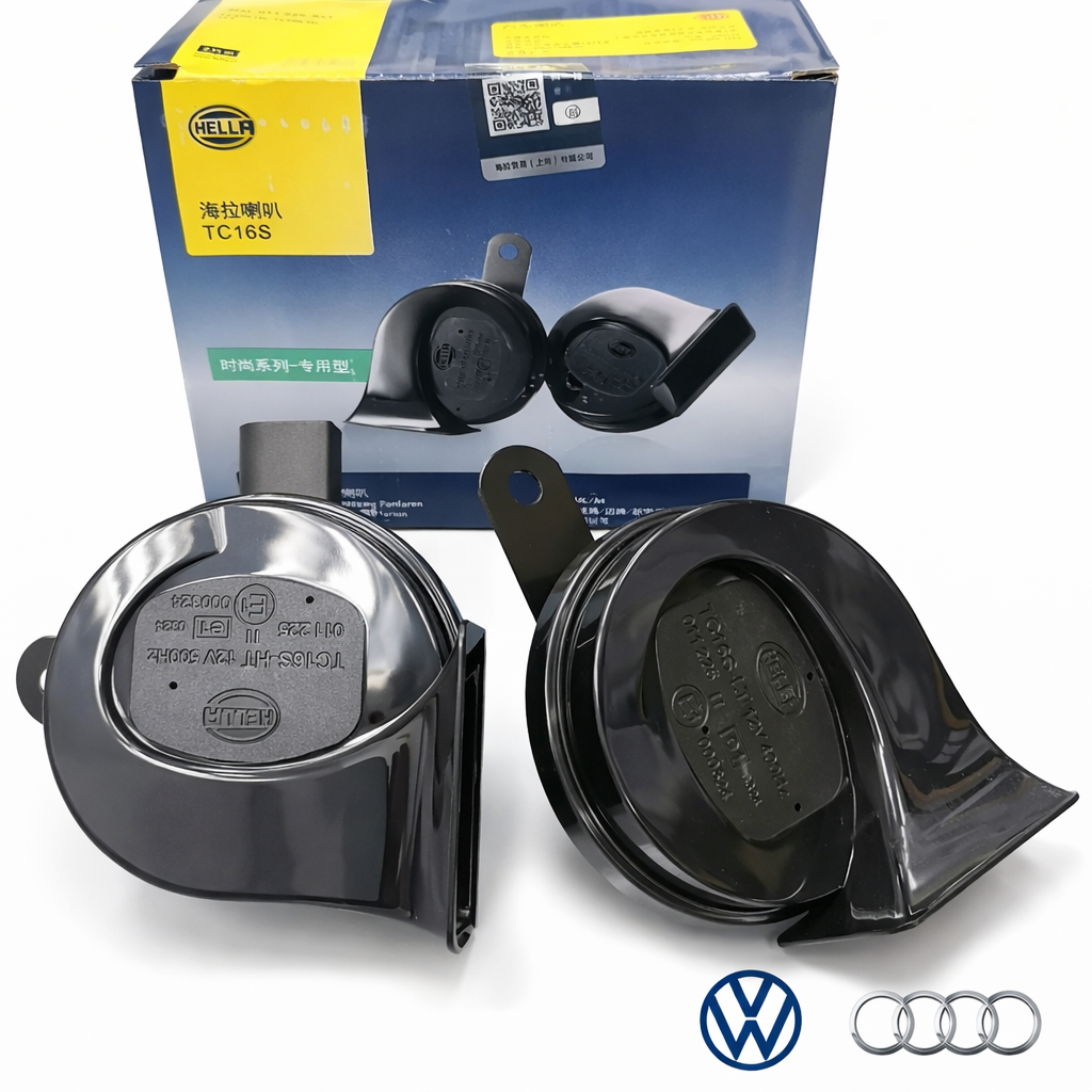 LOW & HIGH TONE HORN SET - VW BEETLE EOS GOLF JETTA PASSAT POLO SHARAN TIGUAN TOURAN VENTO ...
