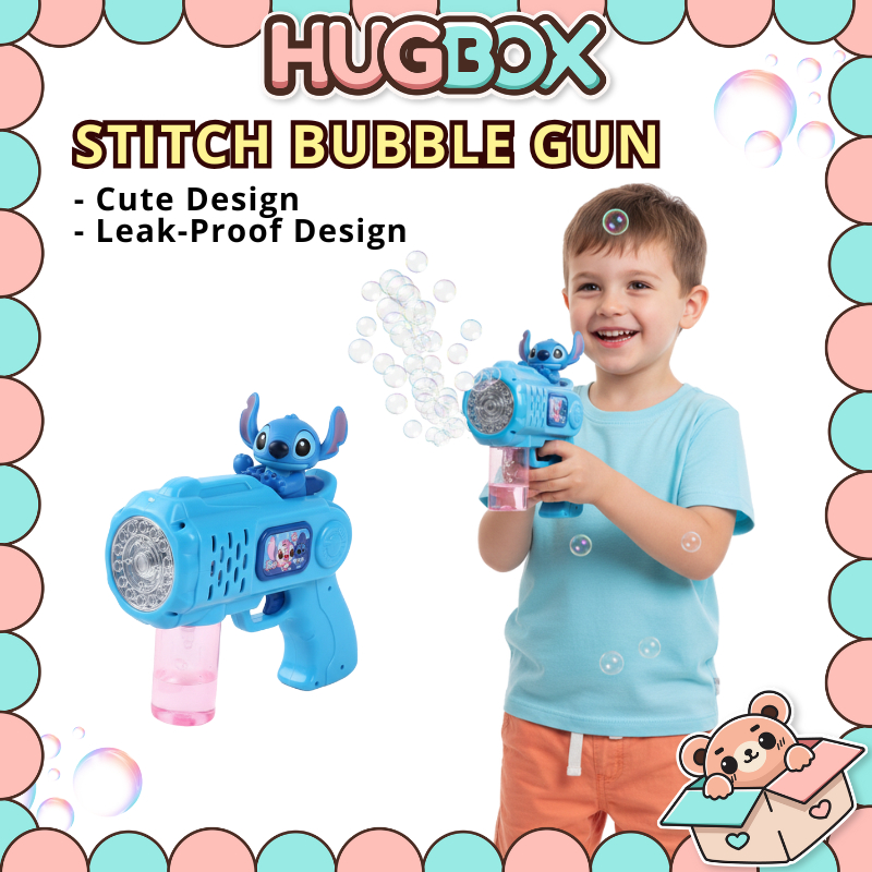 Hug Box Stitch Bubble Gun Automatic Angel Bubble Gun Machine Mainan ...