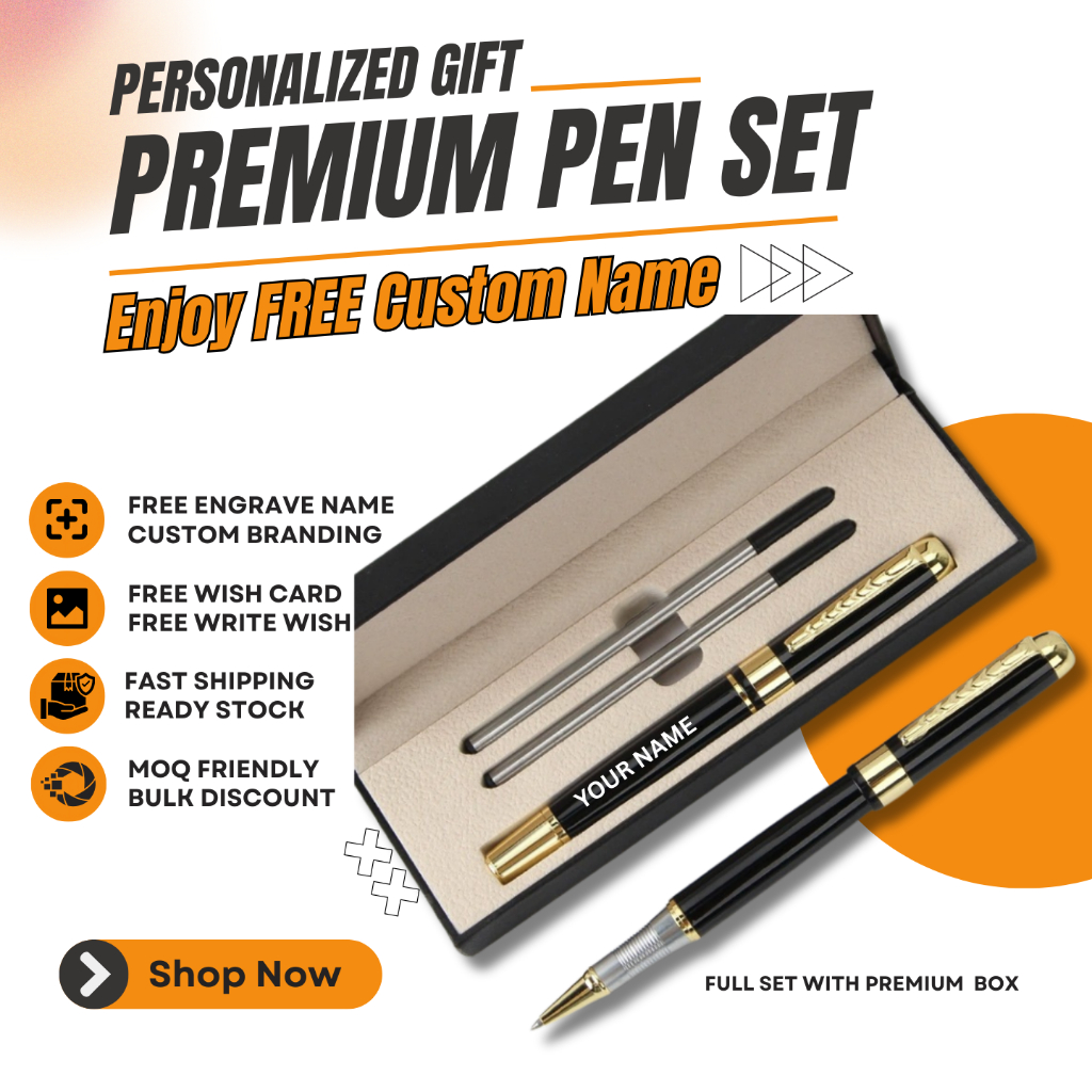 Business Signature Roller ball Pen Engrave Custom Name Pen Murah ...