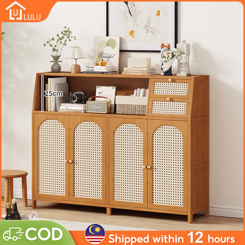 LULU Kabinet Dapur Kitchen Cabinet With Drawer Bamboo Storage Cabinet ...