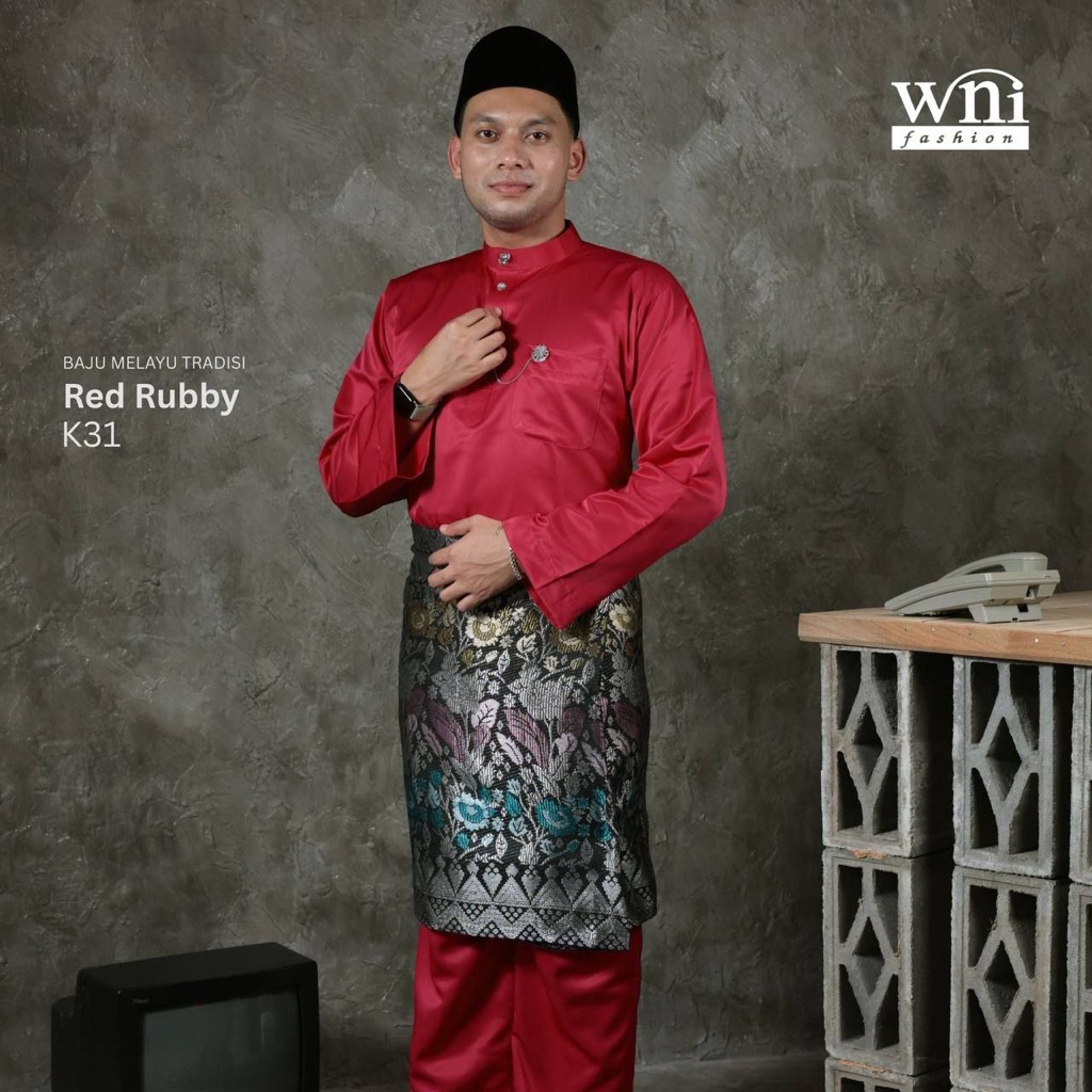 BAJU MELAYU TRADISIONAL RED RUBY (BERPESAK) | Shopee Malaysia