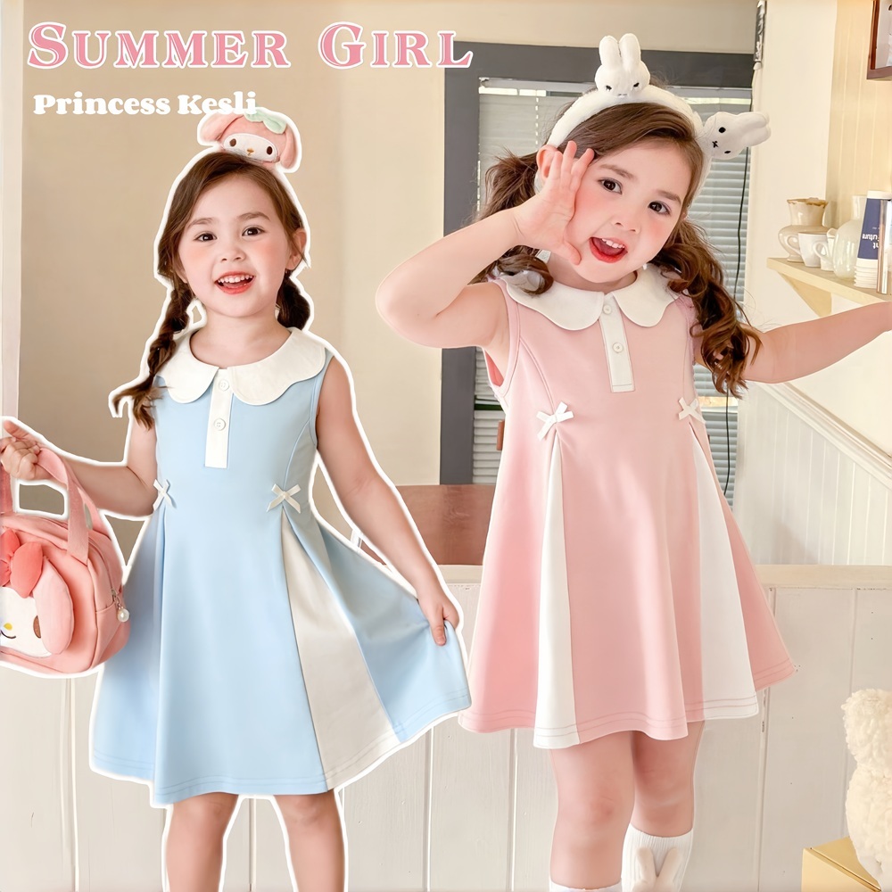 PRINCESS KESLI 2-12 Years Polo Gaun Budak Perempuan Sleeveless Summer ...