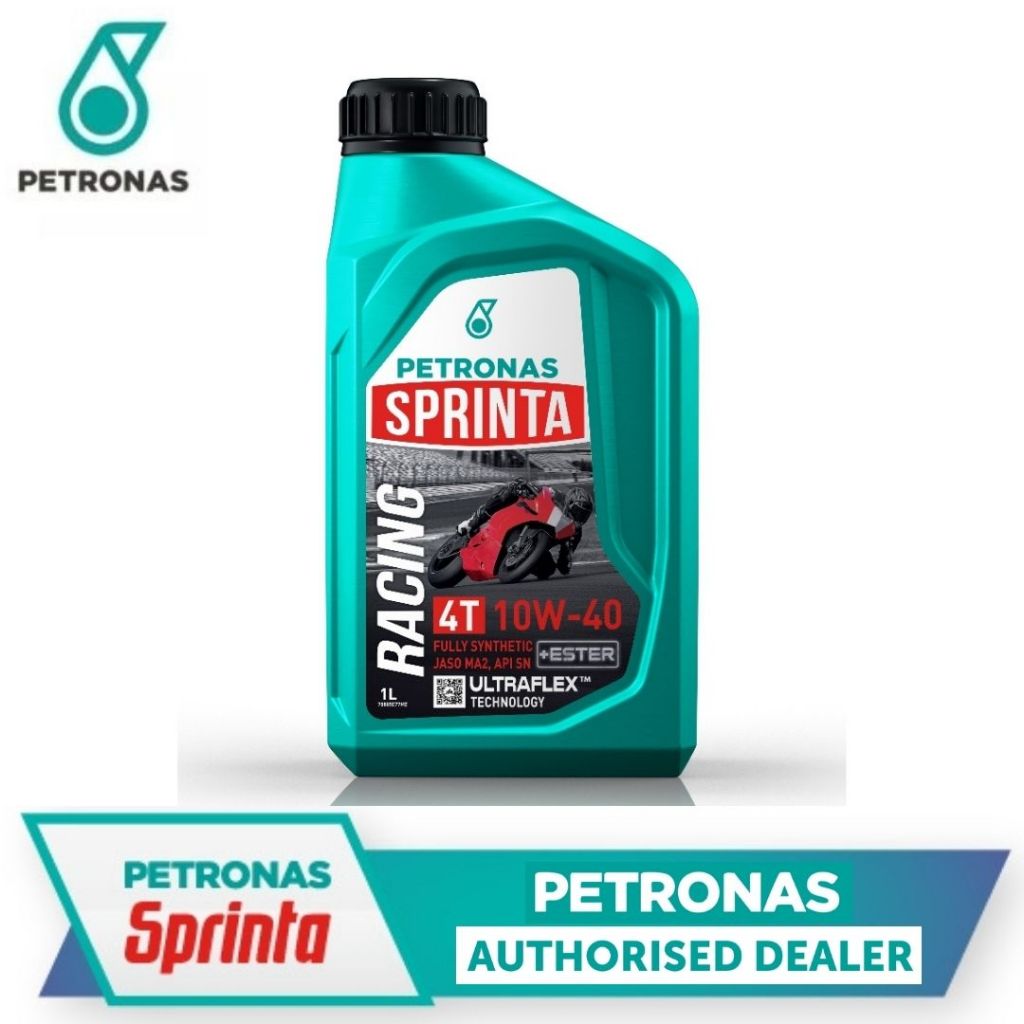 PETRONAS Sprinta 4T RACING ES 10W-40 Fully Synthetic - Minyak Hitam ...