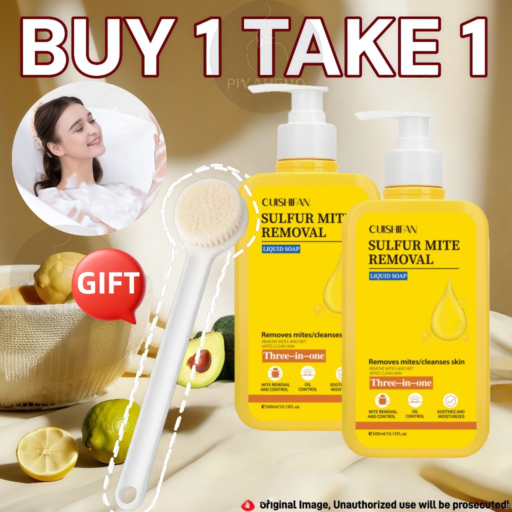 Sulfur Shower Boby Wash Bathing Shampooing Face Washing Removing mites ...