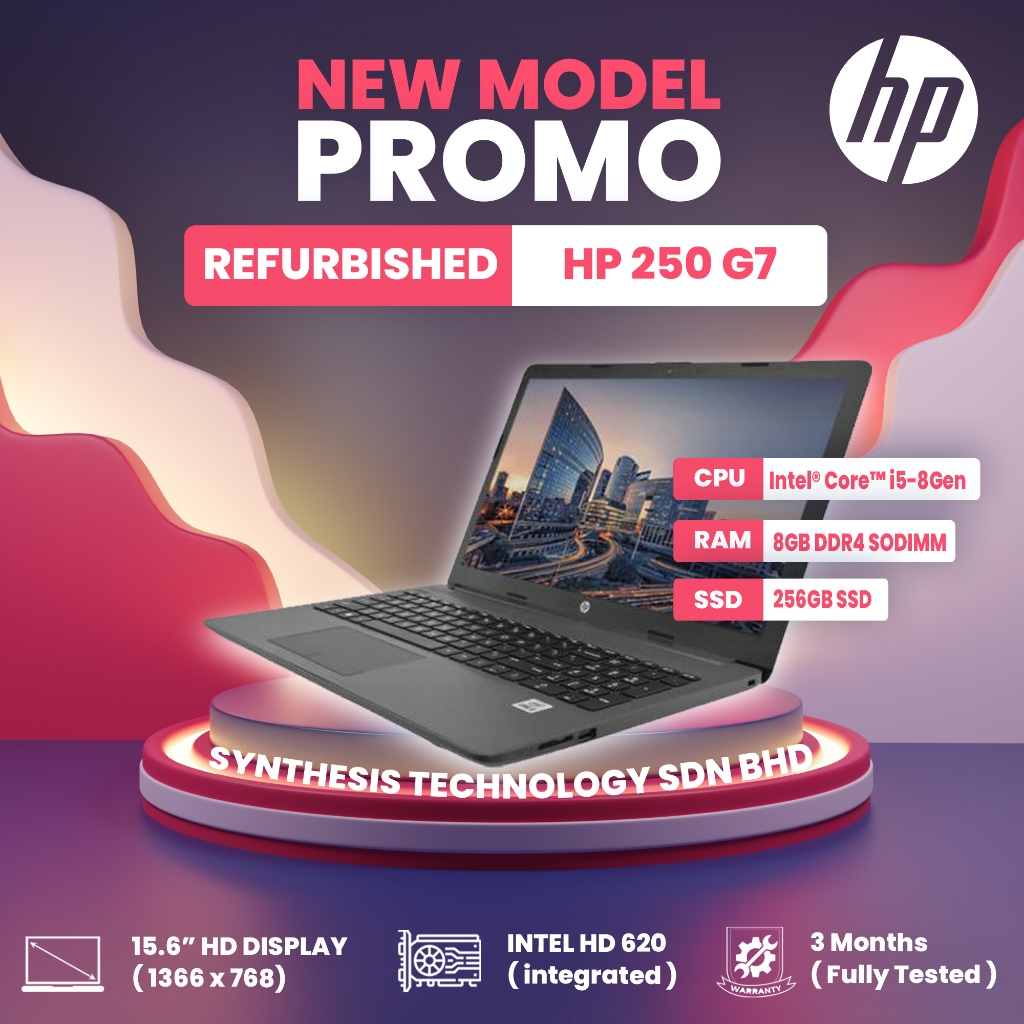 HP LAPTOP REFURBISHED 250 G7 I5-8 GEN LAPTOP STUDENT BELAJAR GAMING ...