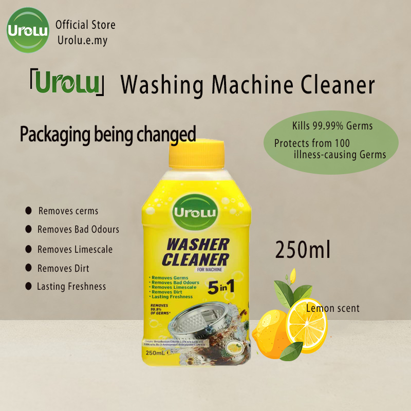 Urolu Lemon Washing Machine Cleaner 5in1 –Kills 99.9% of Germs Odor ...
