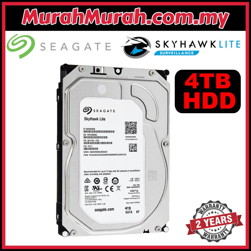 SkyHawk Hard Disk 4TB Surveillance HDD Hard Drive for CCTV spec 4 TB ...