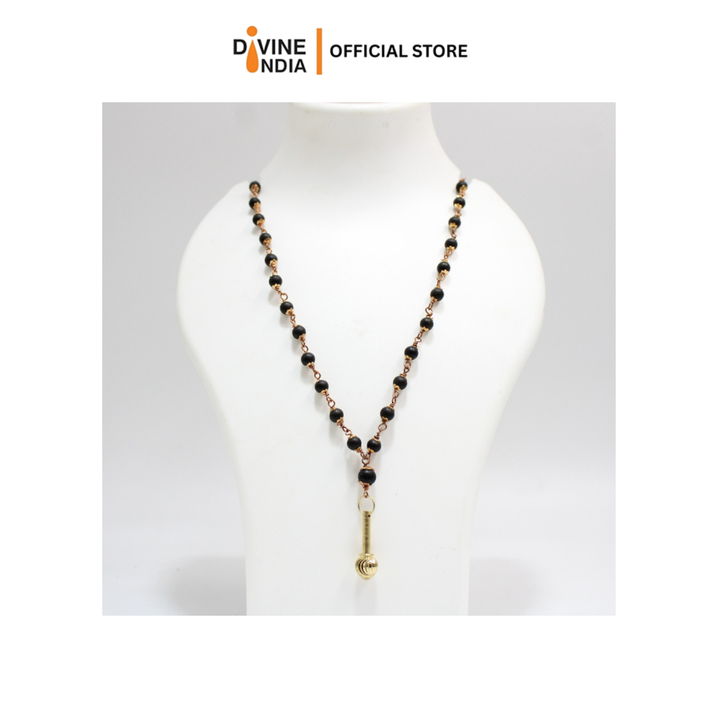 New Hanuman Gada Brass Locket With Karungali Mala | Gada Mace ...