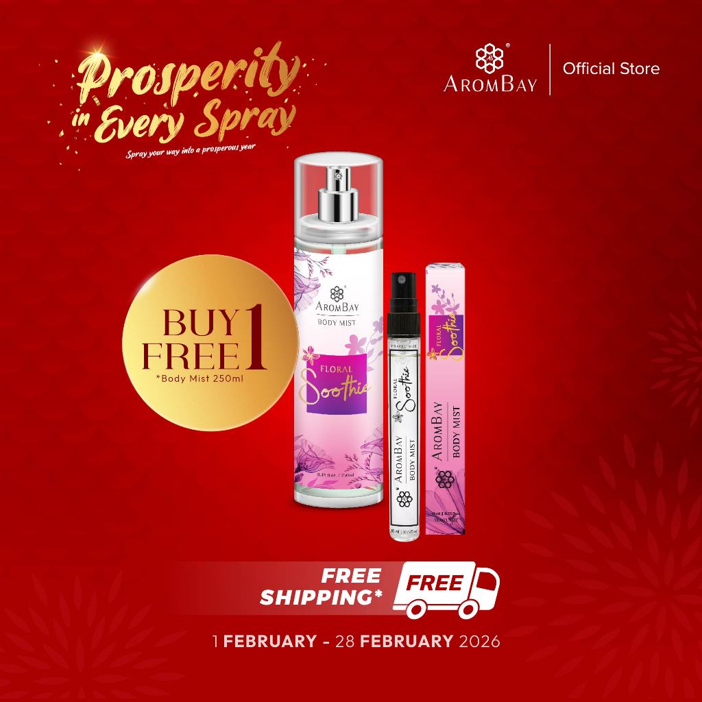 AROMBAY Body Mist Floral Soothie Unisex (10ml/250ml) | Shopee Malaysia