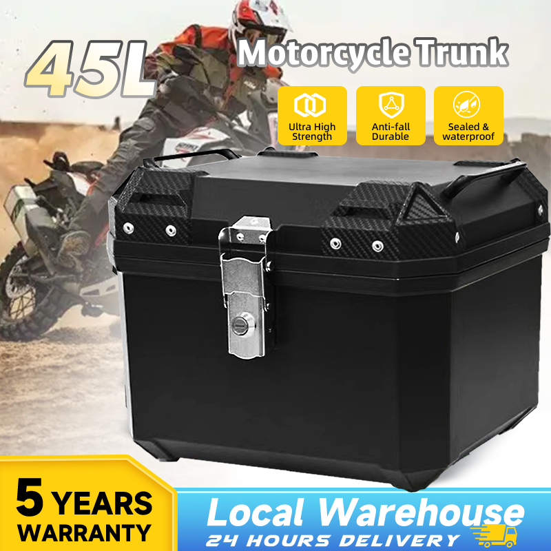 SOARFLY Aluminium Top Box 45L Tanker ABS Top Box Design Ace Kotak ...