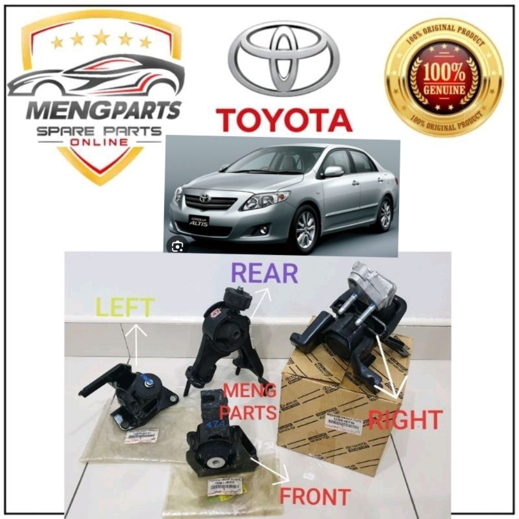 ORIGINAL TOYOTA ALTIS ZZE142 1.8 AUTO 2008Y-2010Y ENGINE MOUNTING 12361 ...