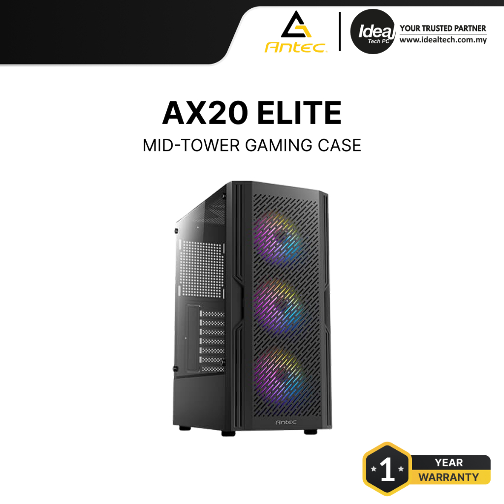 ANTEC AX20 ELITE | PRE-INSTALLED 4X 120MM FIXED MODEL RGB FAN | MID ...