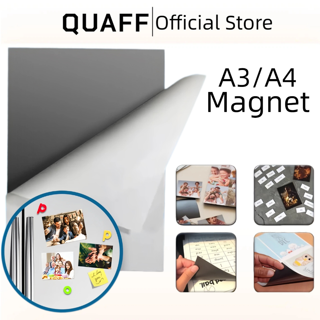 QUAFF DIY Refrigerator Magnet Magnetic Sheet (A4/A3 Size) - High ...