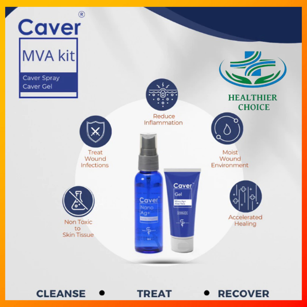 Caver MVA Kit / Caver Nano Ag+ 120ppm 50ml (spray) / Caver Micro Ag+ ...