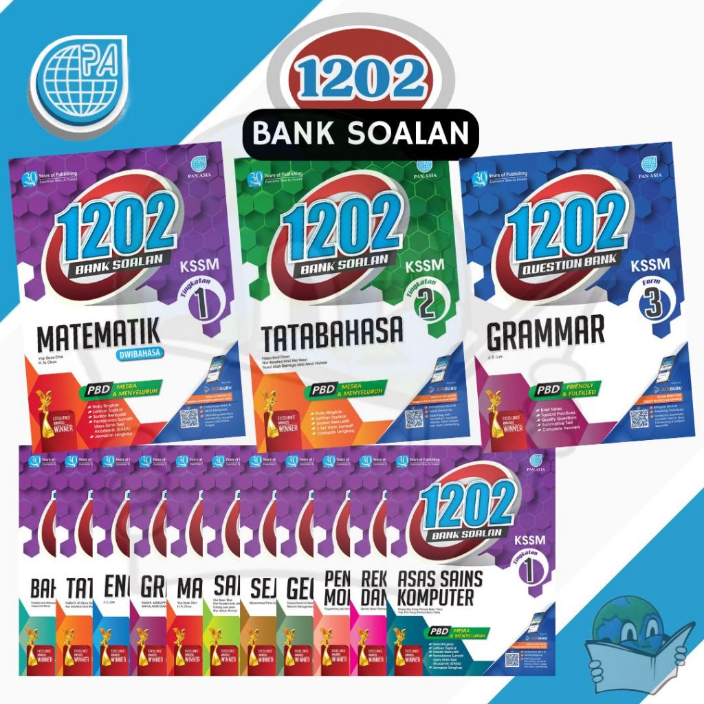 Buku Latihan 1202 Bank Soalan KSSM Tingkatan 1-3 - BM/Tatabhs/Eng/Gram ...