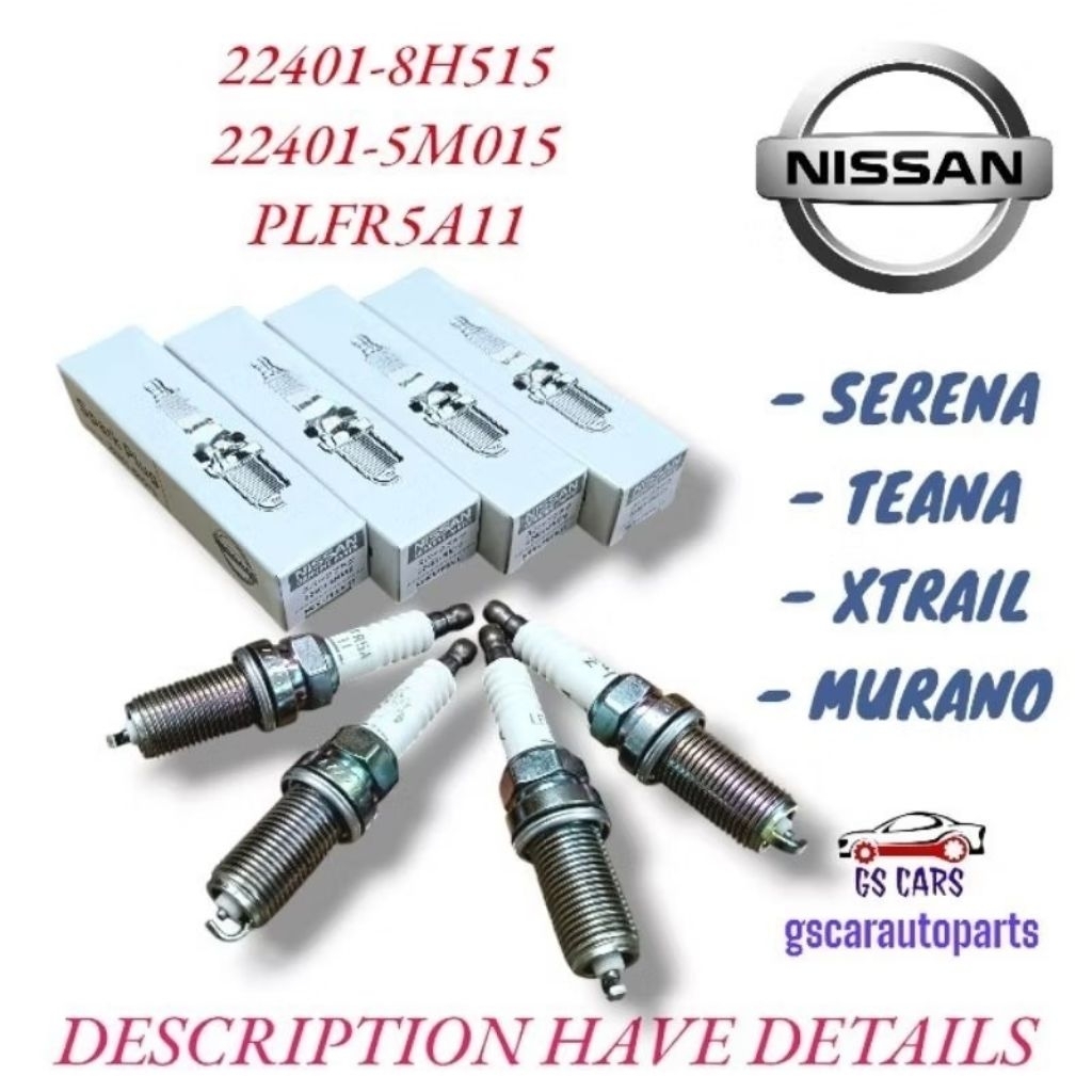 4pcs set Nissan engine spark plug serena C24/teana J31/xtrail T30 ...