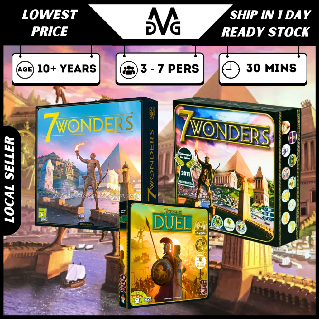 7 Wonders 2nd Generation Board Games Card Games for Kids Family Game ...