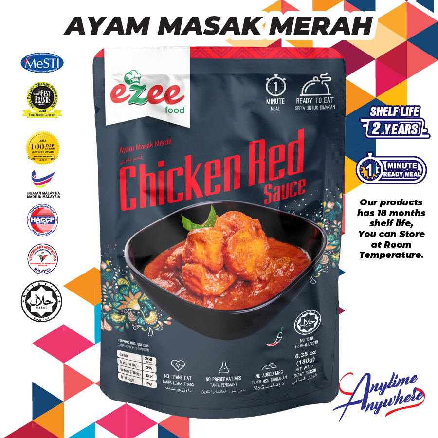 EZEEFOOD AYAM MASAK MERAH / CHICKEN RED SAUCE (180G) READY TO EAT MRTE ...