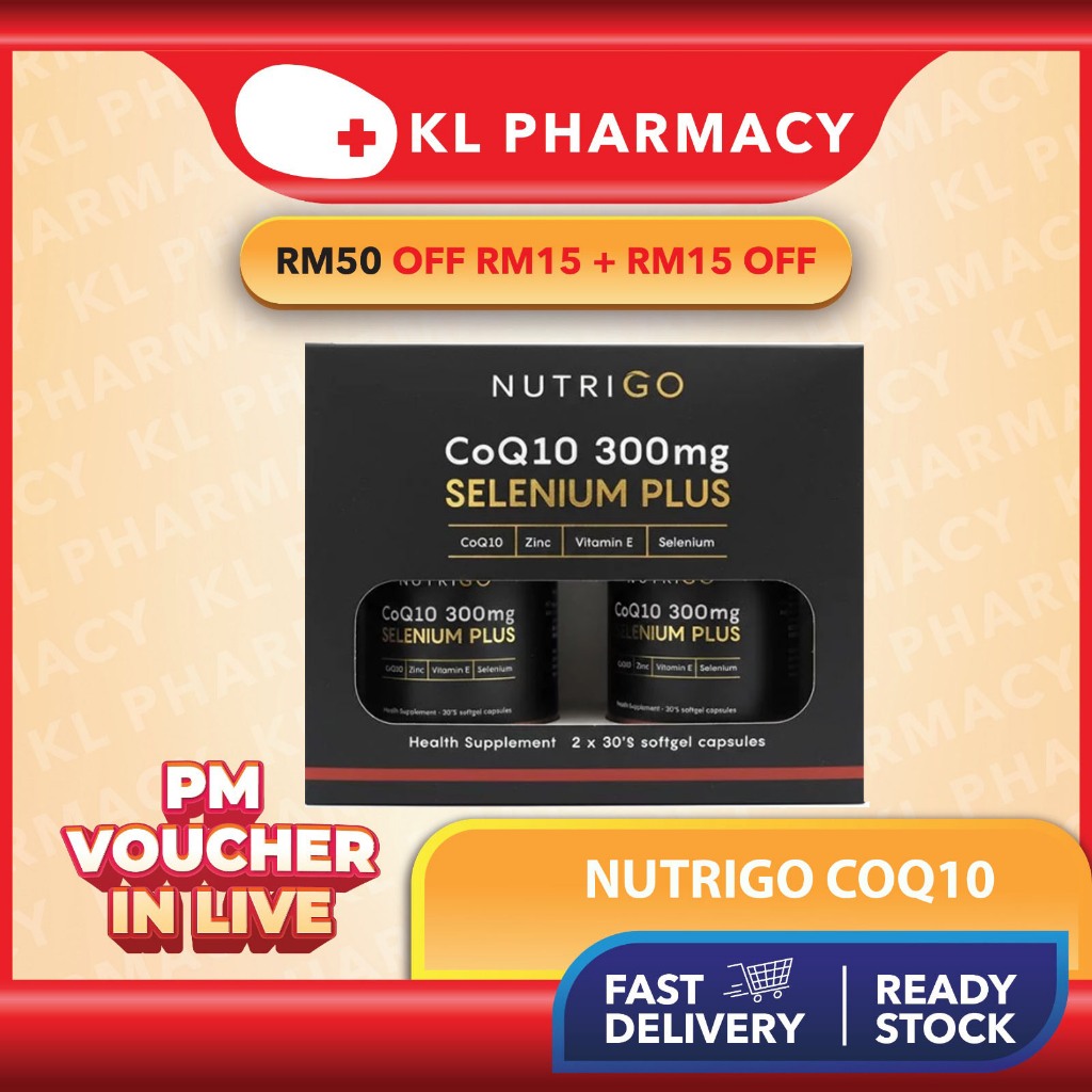 NUTRIGO COQ10 300MG PLUS 30Sx2/ A'solute CoQ10 ubiquinol 60s | Shopee ...
