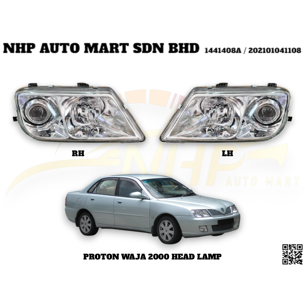 PROTON WAJA OLD FRONT HEAD LAMP / HEAD LIGHT / DEPAN LAMPU BESAR 100 % ...
