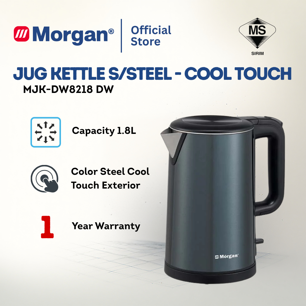 Morgan Double Wall Stainless Steel Jug Kettle (1.8L) MJK-DW8218 ...